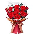 Amazon.com : Mosstory Preserved Flower Bouquet 7 Real Roses Bouquet ...