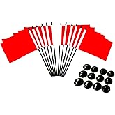 Amazon.com: MADE IN THE USA!! US Historical Flag Set - SET of 6 Rayon 4 ...