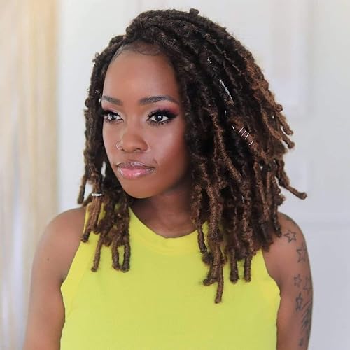 6 Packs Butterfly Locs Crochet Hair 12 Inch Short Bob Distressed Locs ...