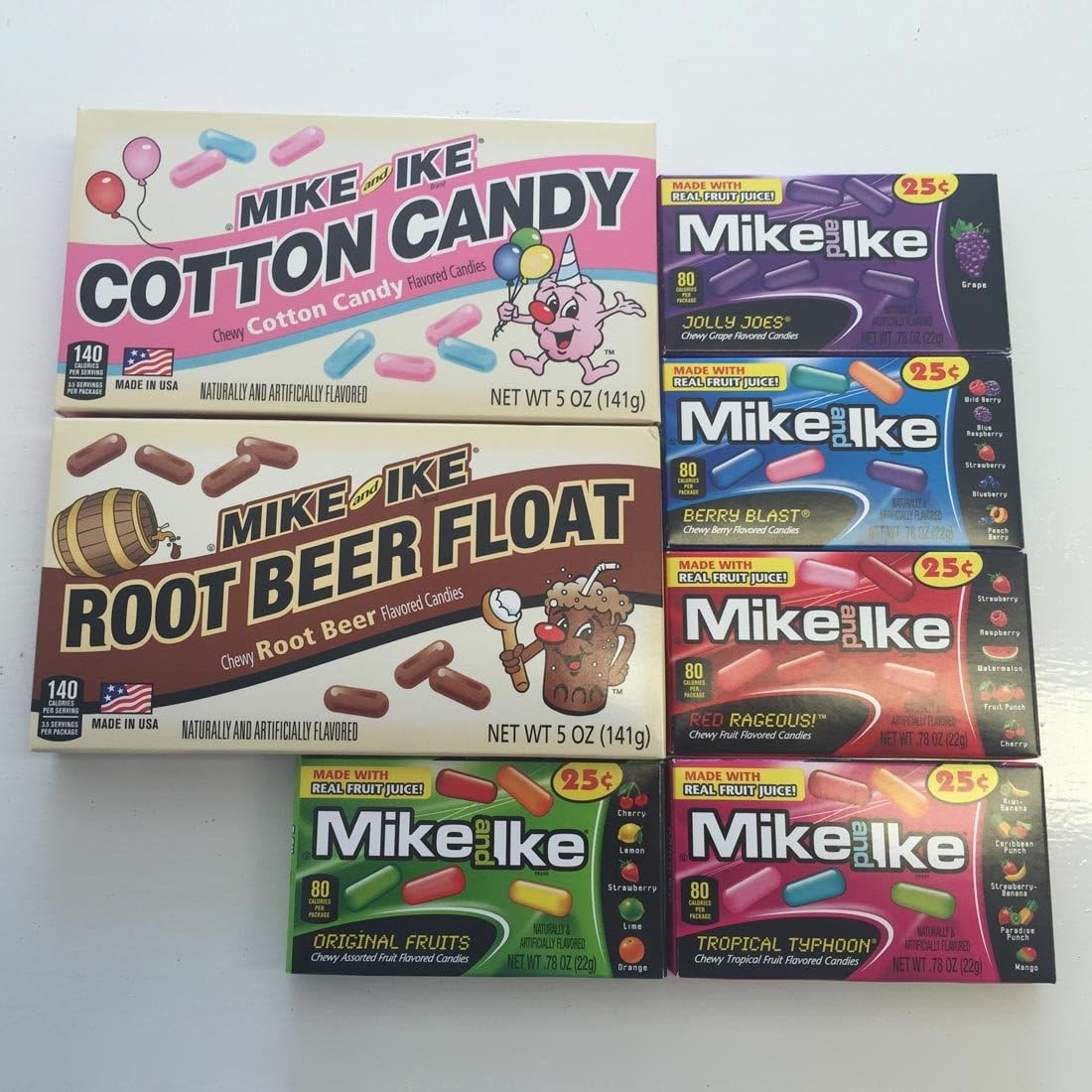 Mike & Ike American Sweets Gift Box - Perfect Gift - 7 Items - Cotton ...