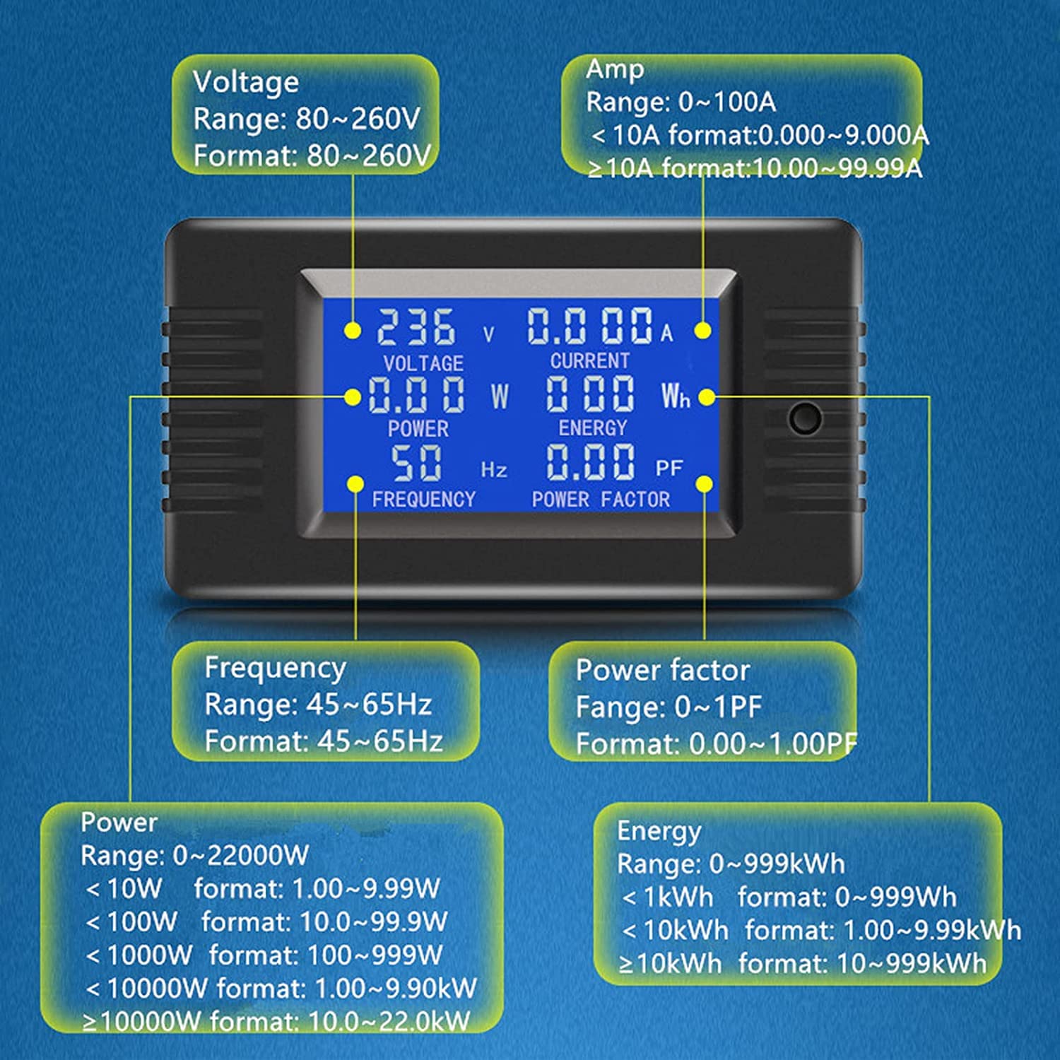 Mua AC Voltmeter Ammeter 6 in 1 YOJOCK 100A Digital Meter ...