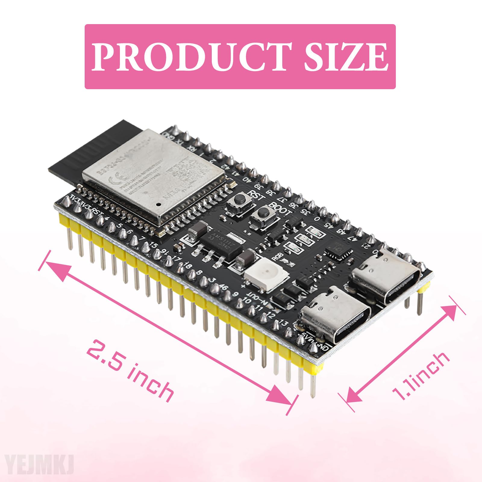 Mua YEJMKJ 2 Pieces ESP32 S3 Development Board N8R8 ESP WROOM 32 S3 ...