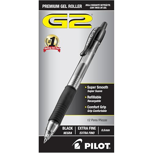 Pilot G2 Premium Gel Roller Pens, Extra Fine Point 0.5 mm, Gel Pens ...