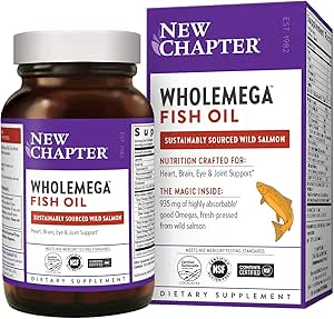 Amazon.com: New Chapter Wholemega Fish Oil Supplement Softgels, Wild ...