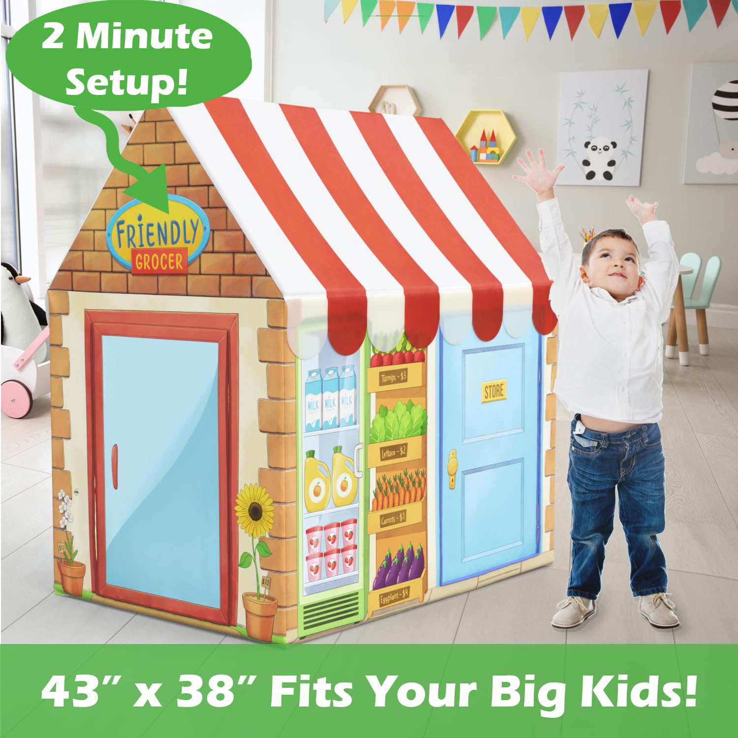 Mua Grocery Store for Pretend Play With Cash - 2 Minute Setup - Kids ...