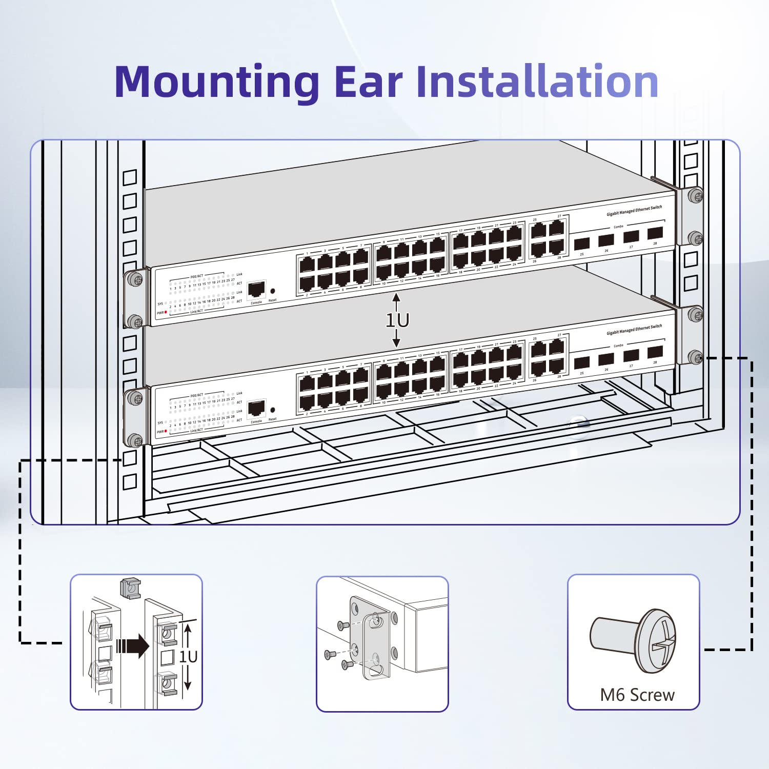 Mua Rack Mount Kit Universal Adjustable 19 Inch Rack Ears for HP ...