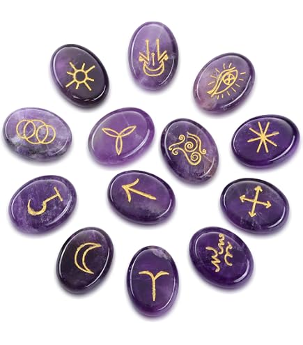 Vikings Runes Spiritual Meditation Mookaitedecor Set Of 25 Tiger's Eye ...