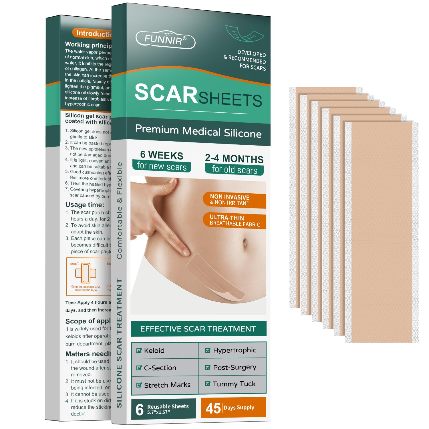 Mua Silicone Scar Sheets, Tape, Strips - Healing Keloid, C-Section and ...