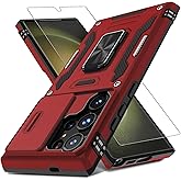 Amazon.com: DEERLAMN Case for Samsung Galaxy S24 Ultra with Slide Camera Cover+Screen Protector ...