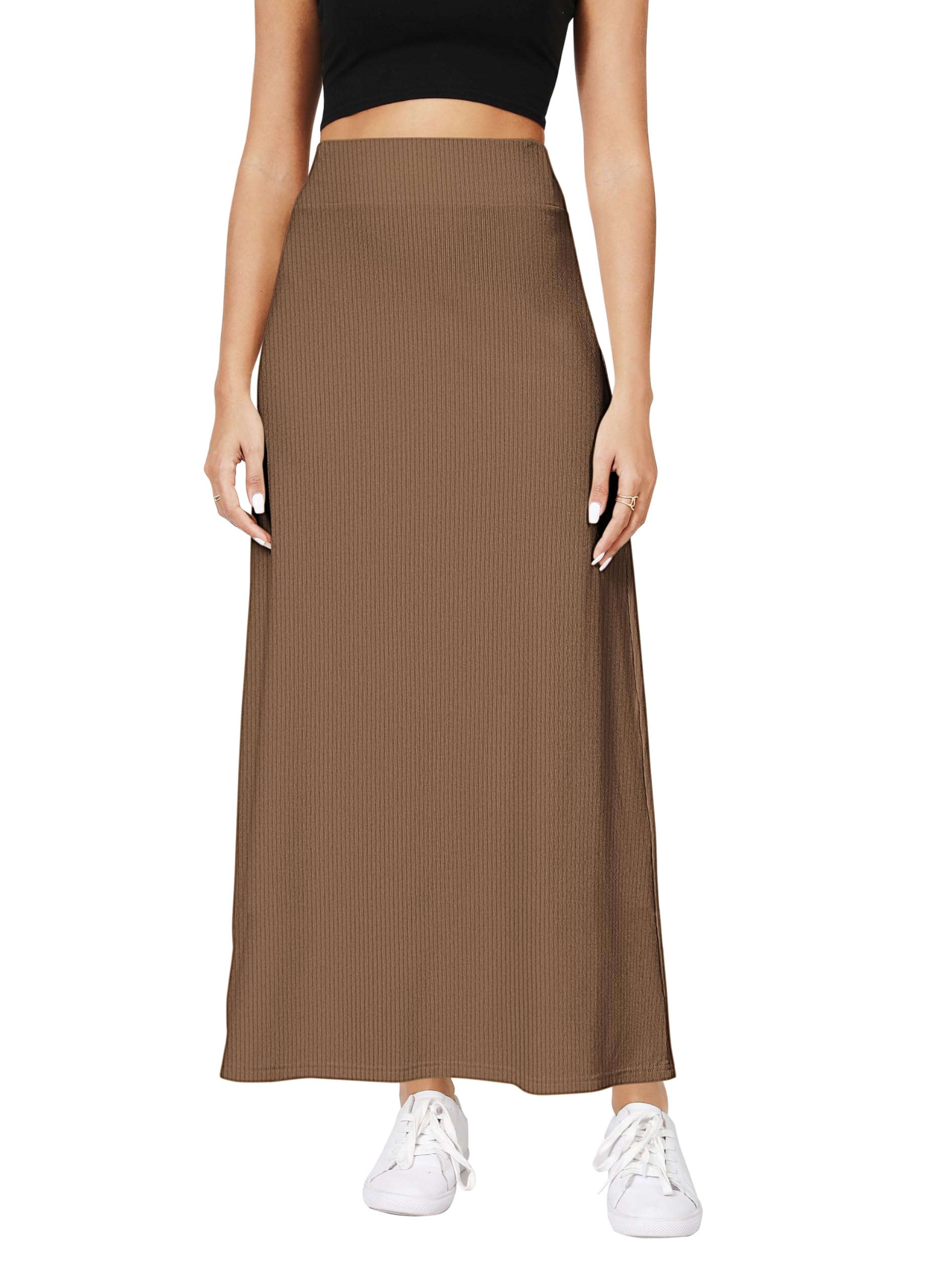 Mua Urban CoCo Elastic Waist A-Line Long Maxi Skirt Below Knee for ...