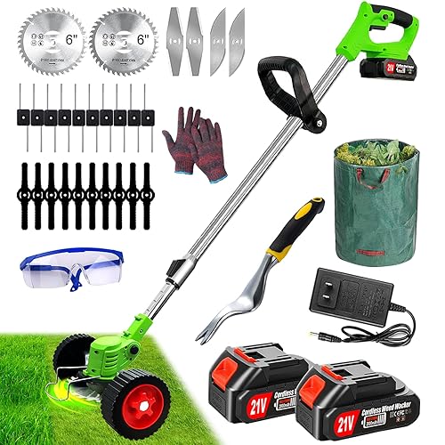 Cordless String Trimmer, Electric Battery Powered Grass Trimmer ...