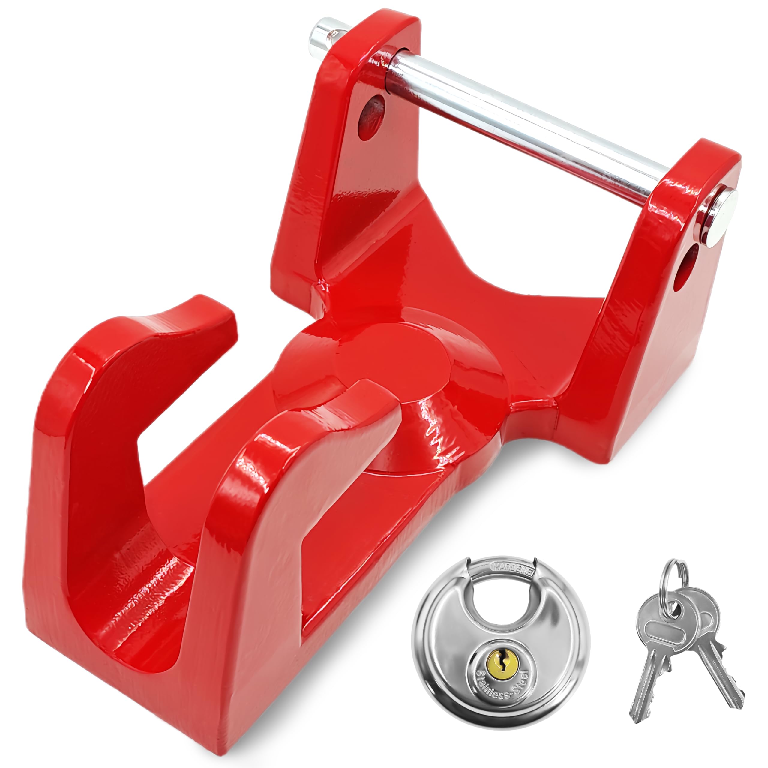 Kartio Gooseneck Trailer Lock with Keyed Padlock Heavy Duty 2-5/16 ...