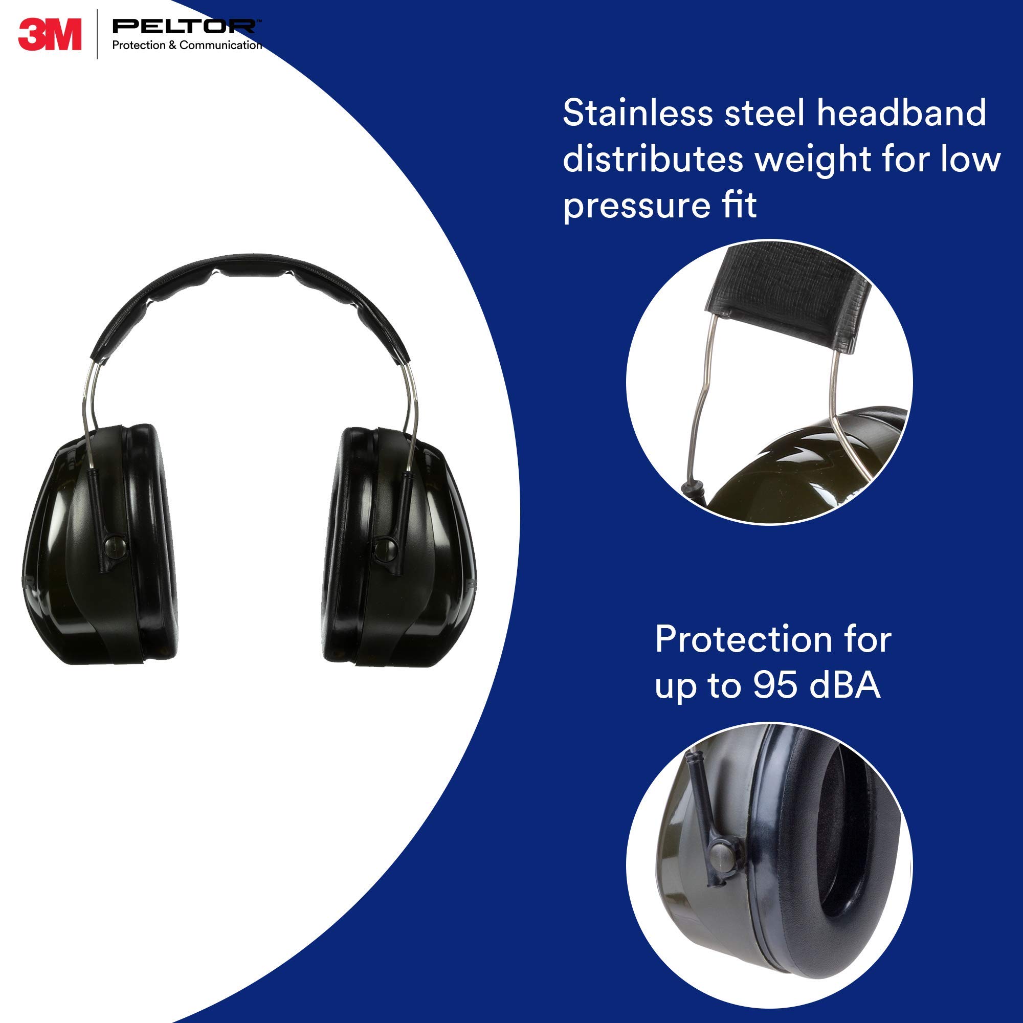 3M PELTOR Optime 101 Earmuffs H7A, Over-the-Head on Galleon Philippines