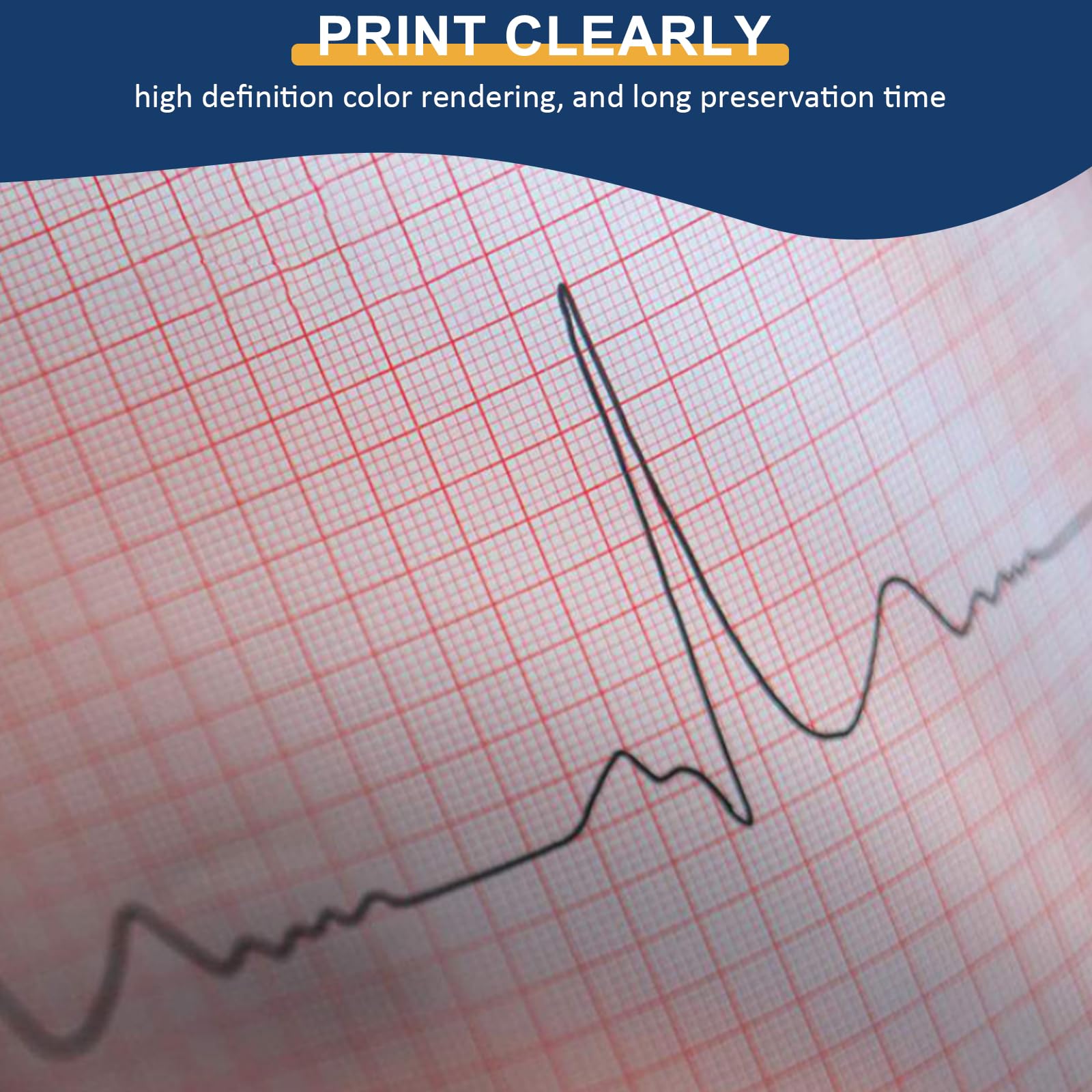 Healthible ECG Paper Roll - 10 Rolls EKG Paper,ECG Paper 80mmx20m ...