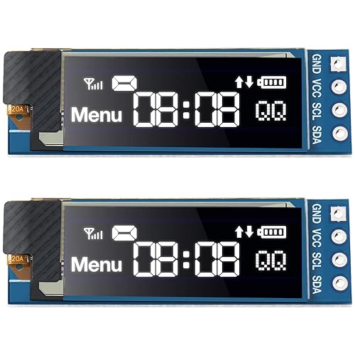 2 Pieces I2C Display Module 0.91 Inch I2C OLED Display Module I2C OLED ...