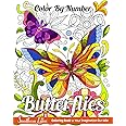Amazon.com: Color By Number Butterflies: Coloring Book of Beautiful ...