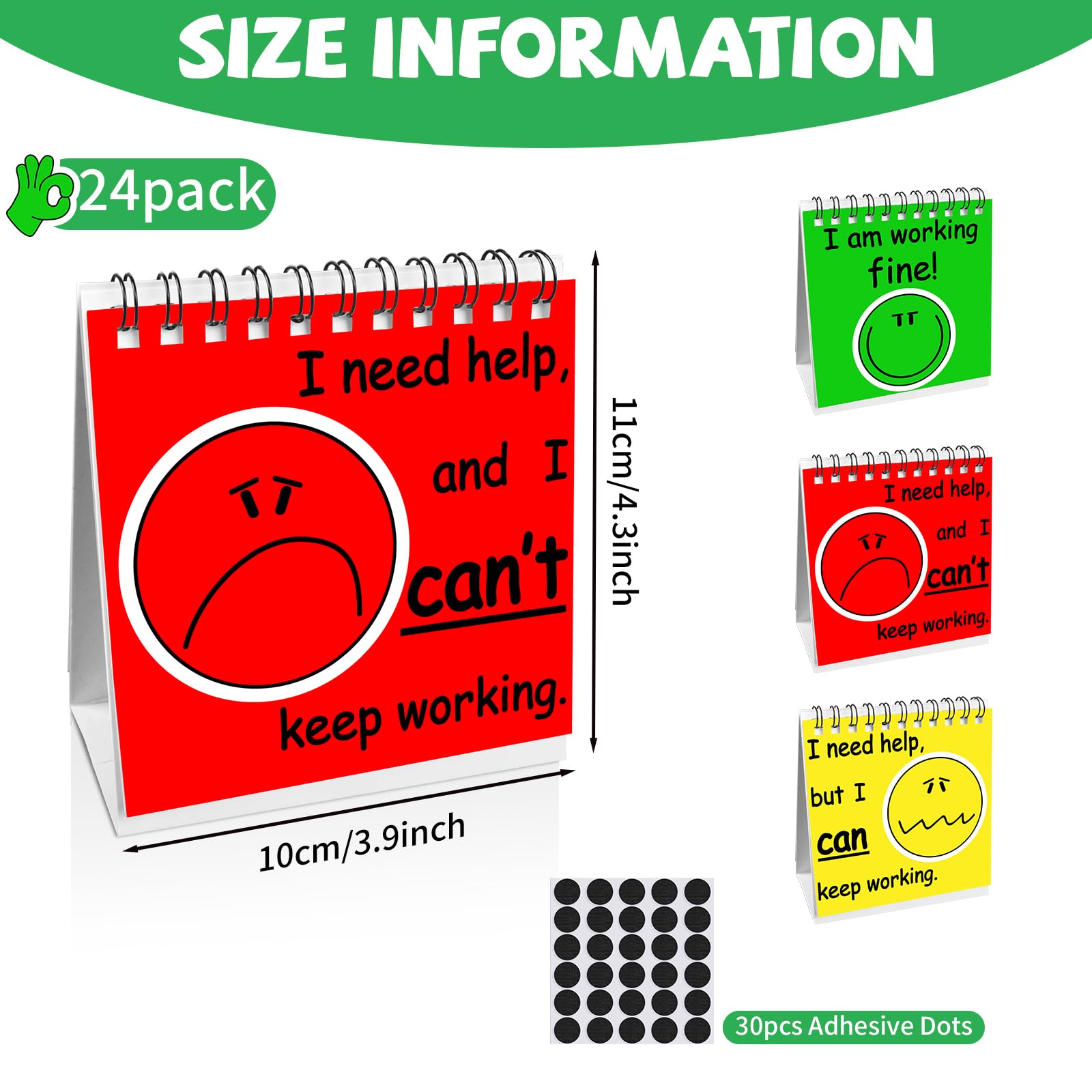 Mua 24 Pcs I Need Help Mini Flip Chart Signs for Students,Self ...