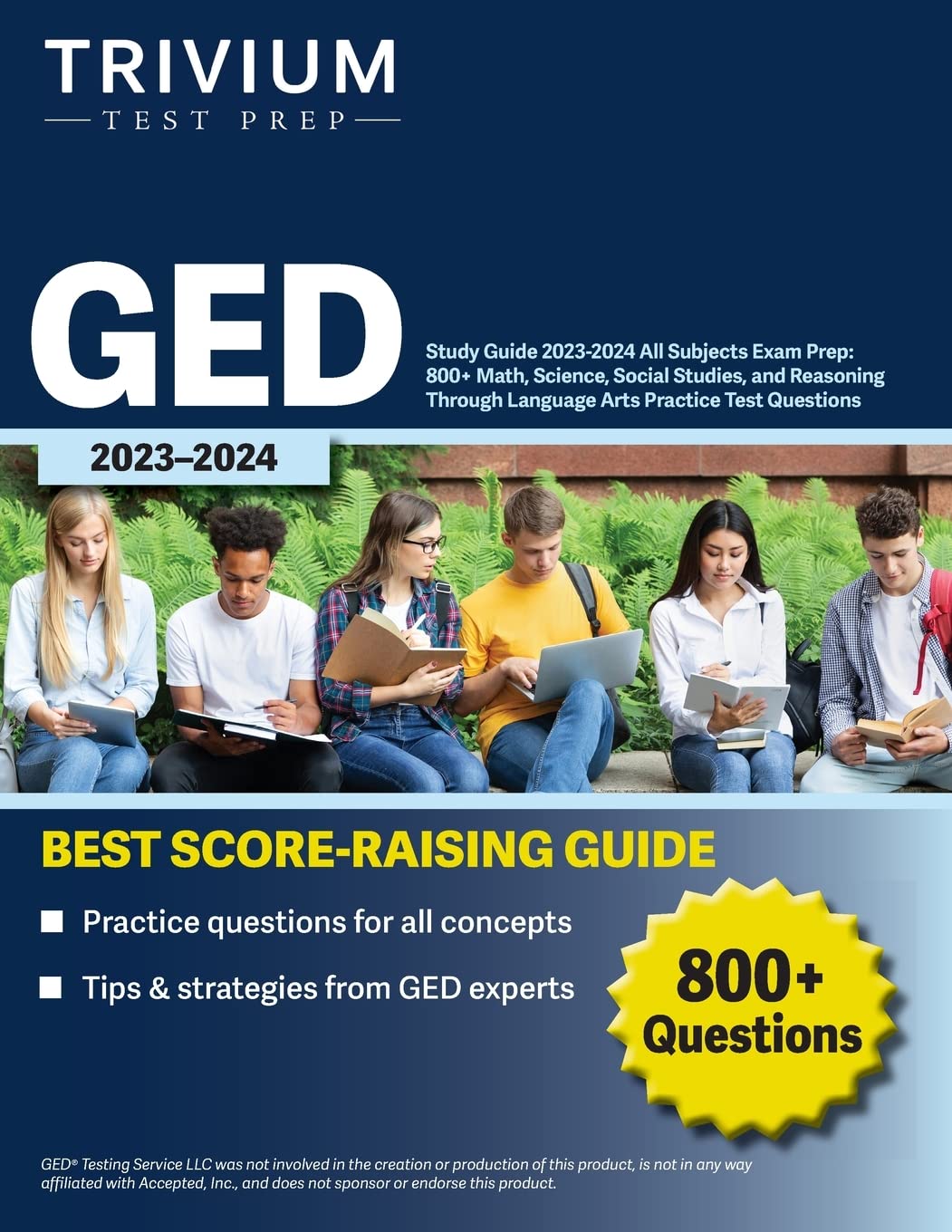 Mua GED Study Guide 2023-2024 All Subjects Exam Prep: 800+ Math ...