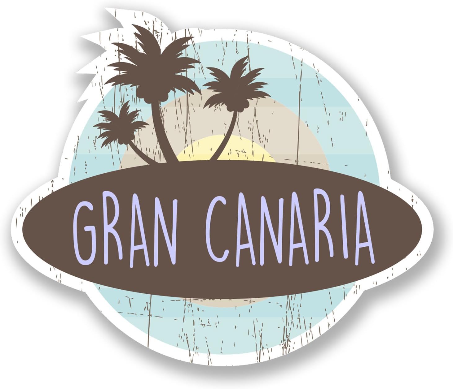 2 x 10cm Gran Canaria Canary Islands Vinyl Sticker Laptop Luggage ...