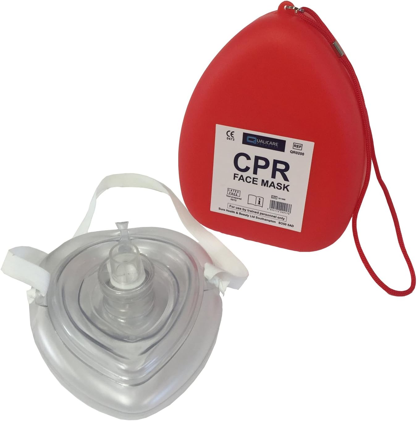 Qualicare CPR FACE MASK RESUSCITATION FIRST AID BREATHE REUSABLE AIR ...