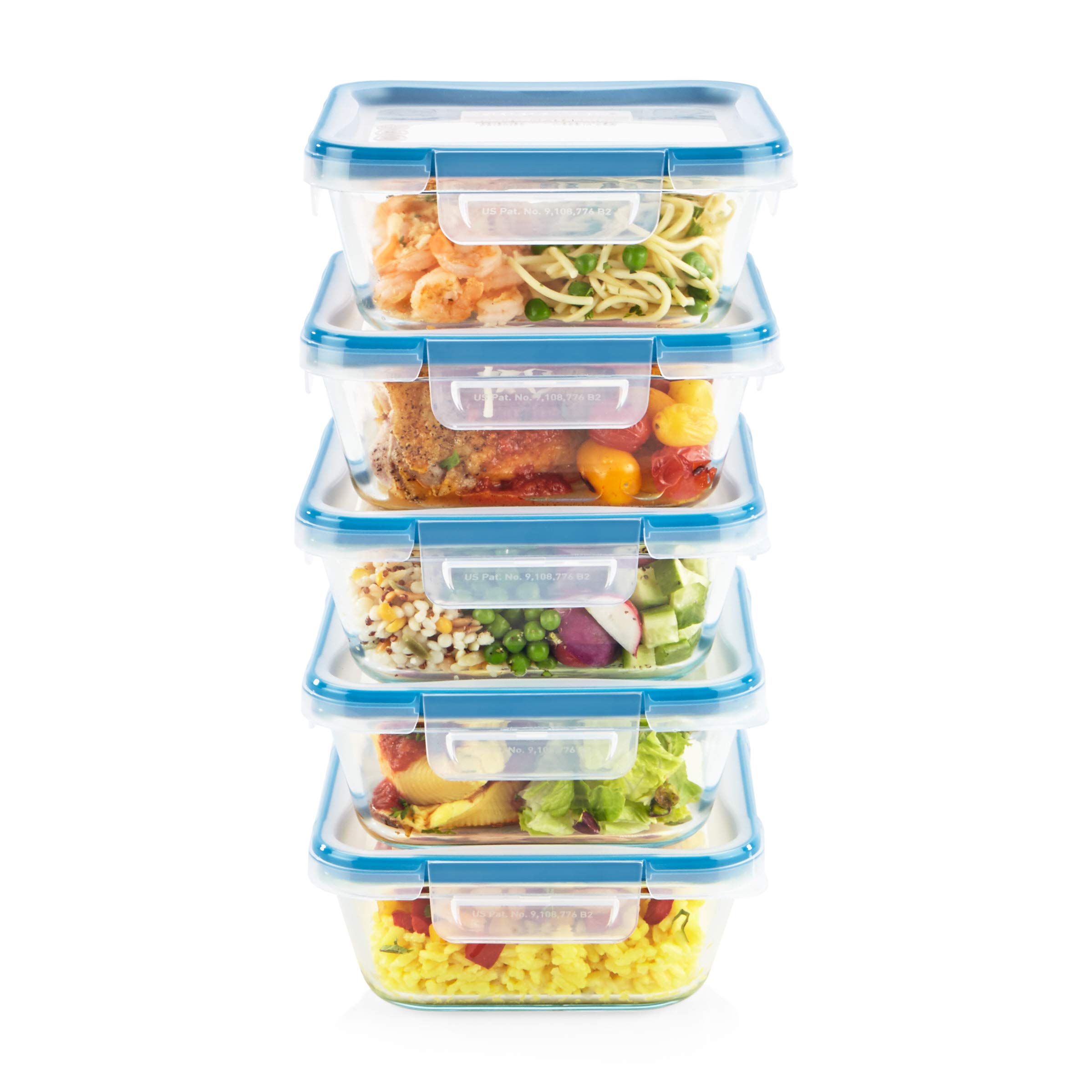 Mua Snapware Total Solution 10-PC (4-Cup) Square Glass Food Storage ...