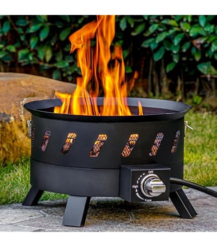 Rv Fire Pit Amazon.com : BOVONO Portable Propane Gas Fire Pit, Fire
