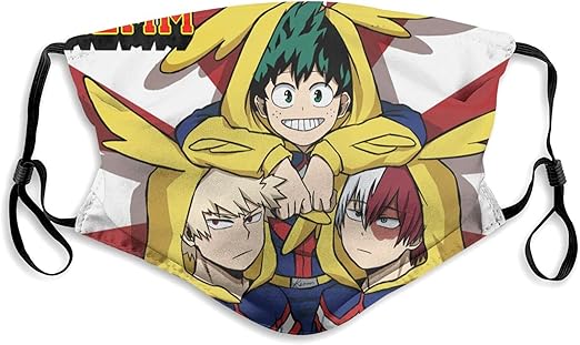 My Hero Academia-Mha Face Mask Reusable Washable & Adjustable Dust ...