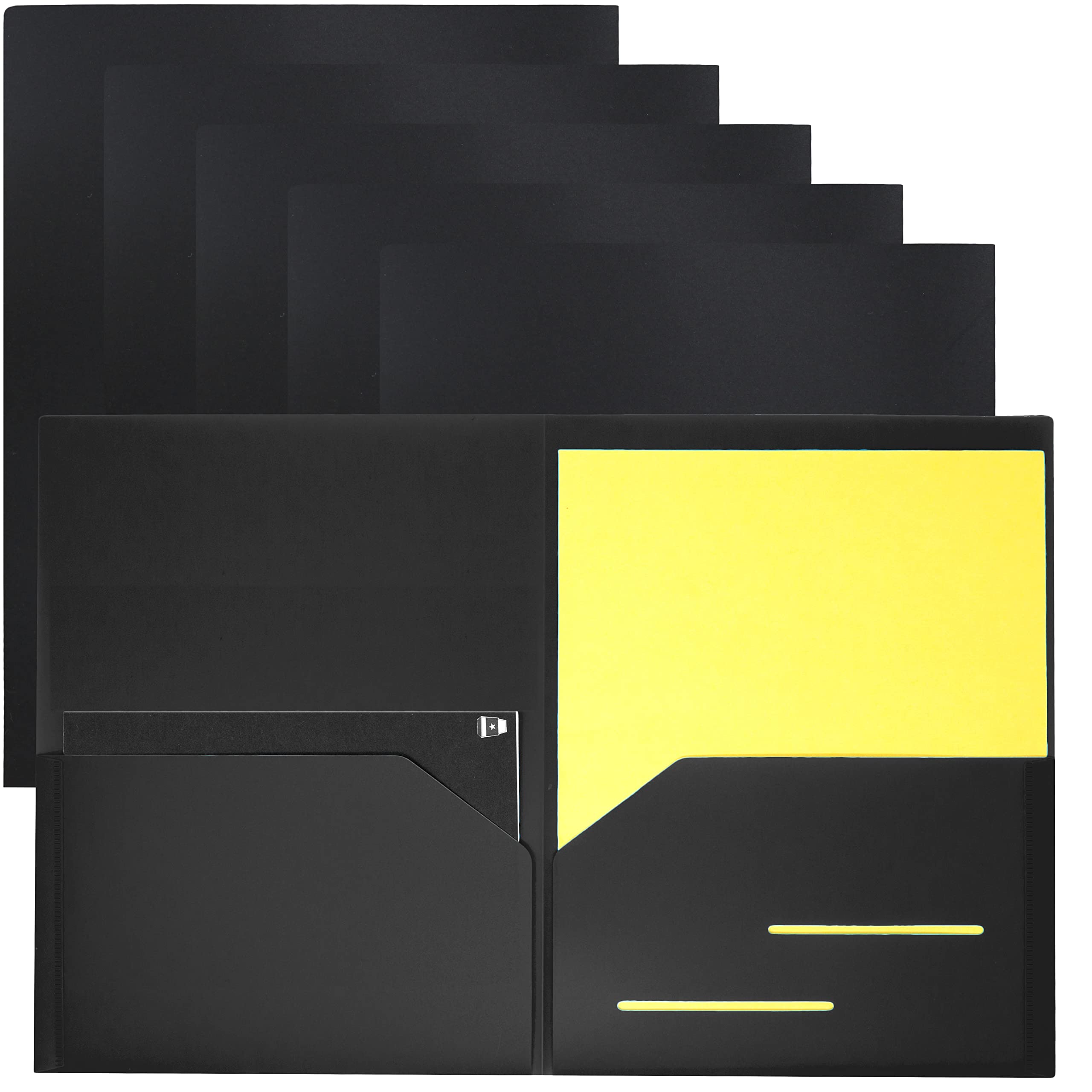 Mua 6 Pack Heavy Duty Plastic Two Pocket Folders, Heavy Duty Plastic 2 ...