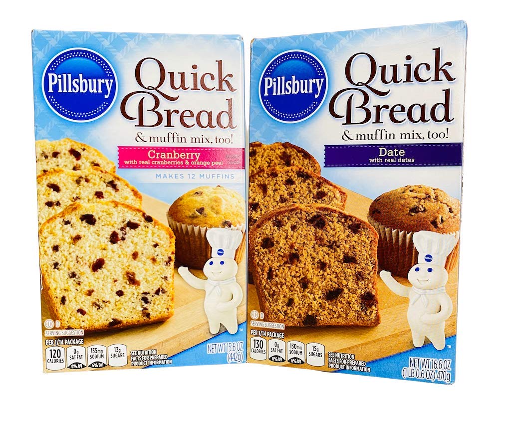 Amazon.com : Pillsbury Cranberry and Date Quick Bread Bundle - one box ...
