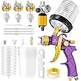 Amazon.com : HVLP Air Spray Gun with 1.4/1.7/2mm Nozzles & Air Compressor Regulator, Air Spray ...