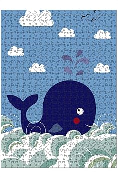 artboxONE Ravensburger-Puzzle L (500 Teile) Für Kinder Kleiner Wal ...