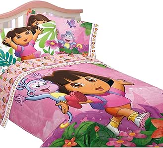 Amazon.com: Dora the Explorer Twin/Full Comforter - Run, Skip, Jump ...