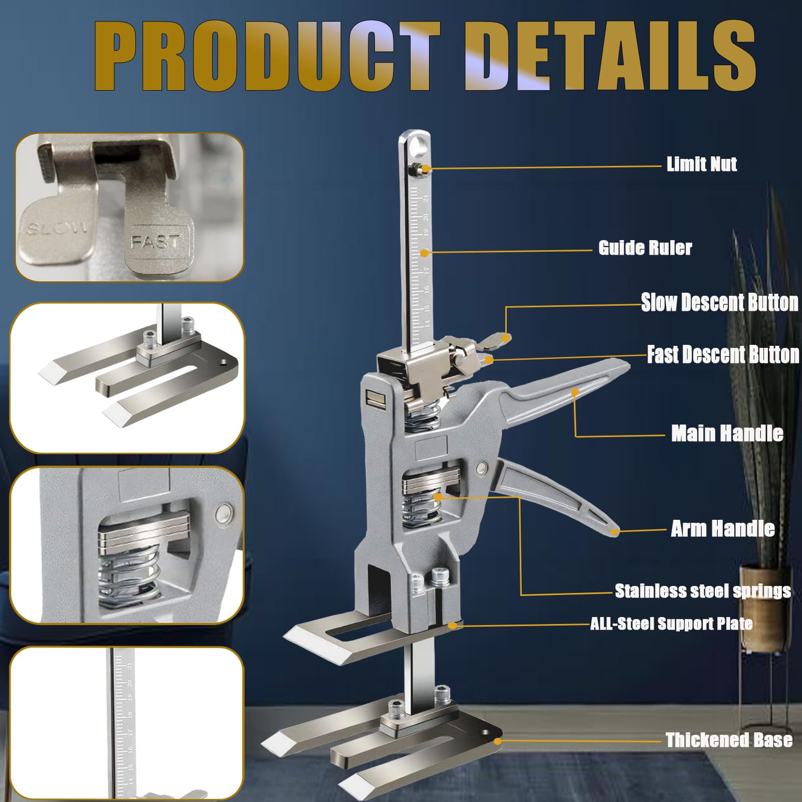 Mua Labor Saving Arm Furniture Hand Lifting Jack Tool with Level Full ...