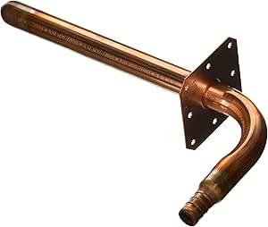 Viega V5070.1 Copper PEX Crimp Street Stub-Out With Wall Plate, 1/2 ...