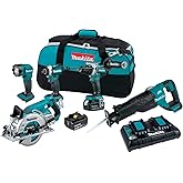 Makita XT616PT 18V LXT® Lithium-Ion Brushless Cordless 6-Pc. Combo Kit (5.0Ah) - Amazon.com