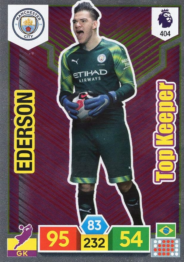Panini Adrenalyn XL PREMIER LEAGUE 2019/20 EDERSON TOP KEEPER TRADING ...