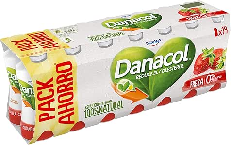 Danacol - Danone Beber Fresa Pack 14 x 100 g: Amazon.es: Alimentación y ...