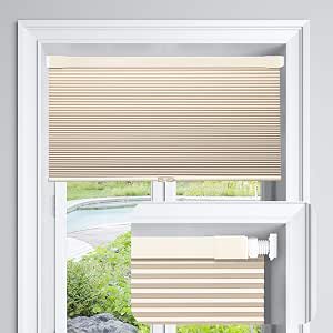 Amazon.com: LazBlinds Cordless No Tools No Drill Blackout Cellular ...