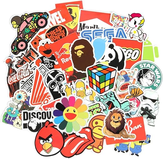 Amazon.com: 9 Series Cool Laptop Stickers Pack 100 pcs Stickers Bomb ...