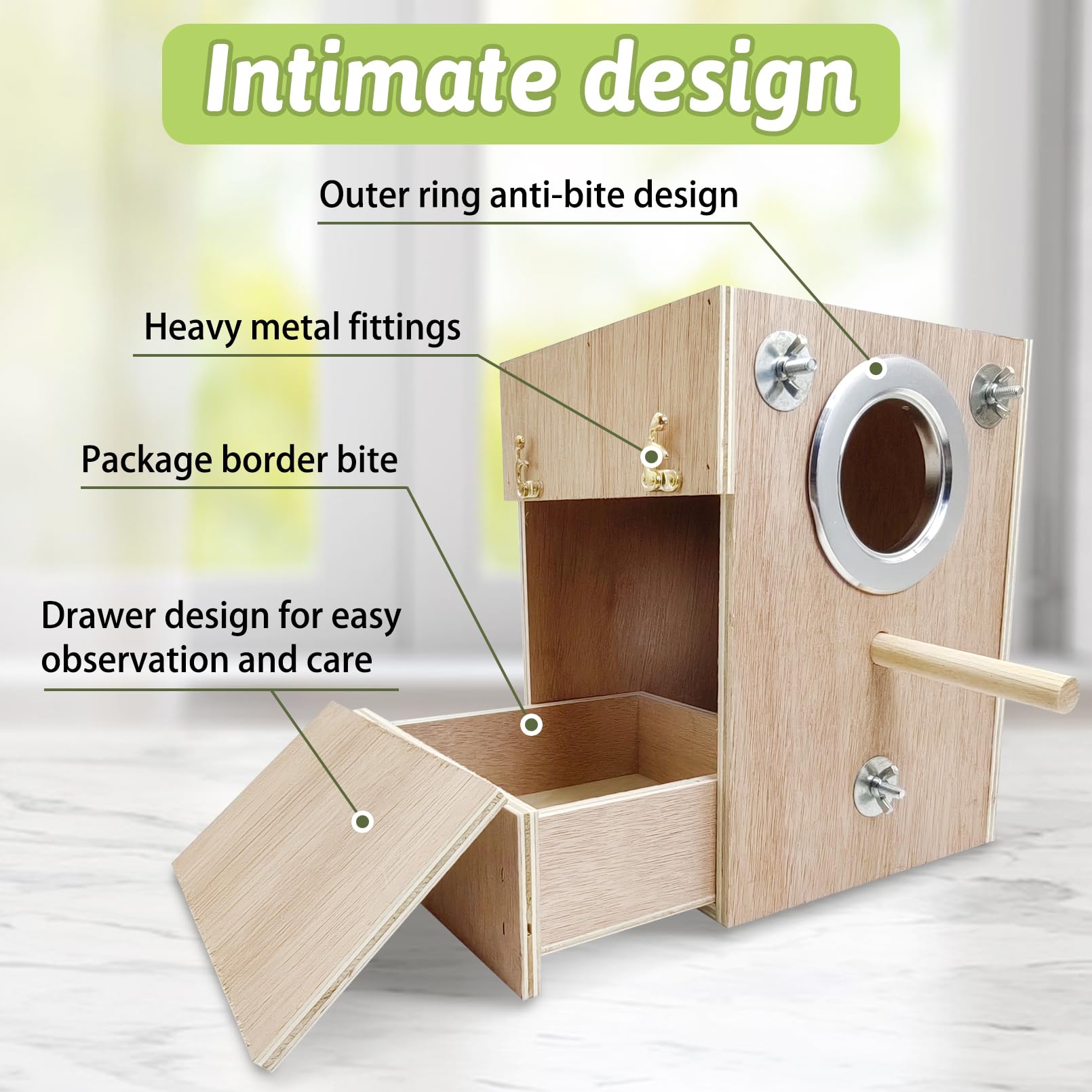 Mua Tfwadmx Bird Wood Breeding Box Lovebirds Nesting Station House ...