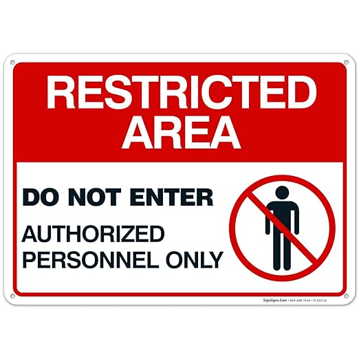 Sigo Signs Authorized Personnel Only Sign, Restricted Area Sign, Do Not ...