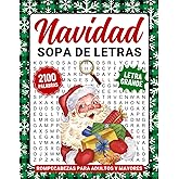 Navidad Sopa De Letras En Español Para Adultos: Letra Grande ...