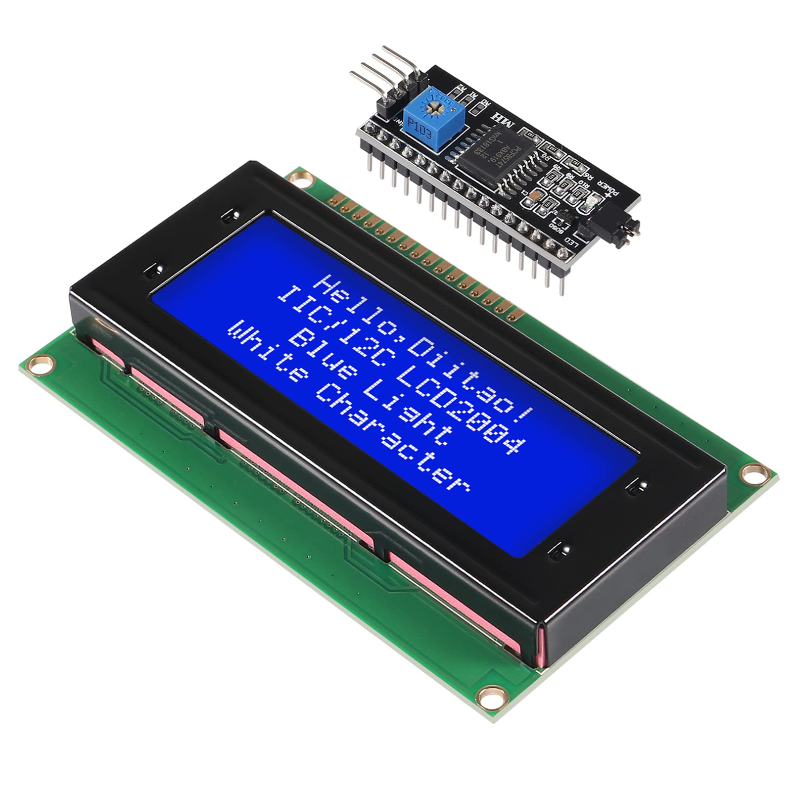 Mua Diitao 2Set LCD 2004 Module,IIC I2C TWI Serial 20x4 LCD Module with I2C Interface Adapter ...