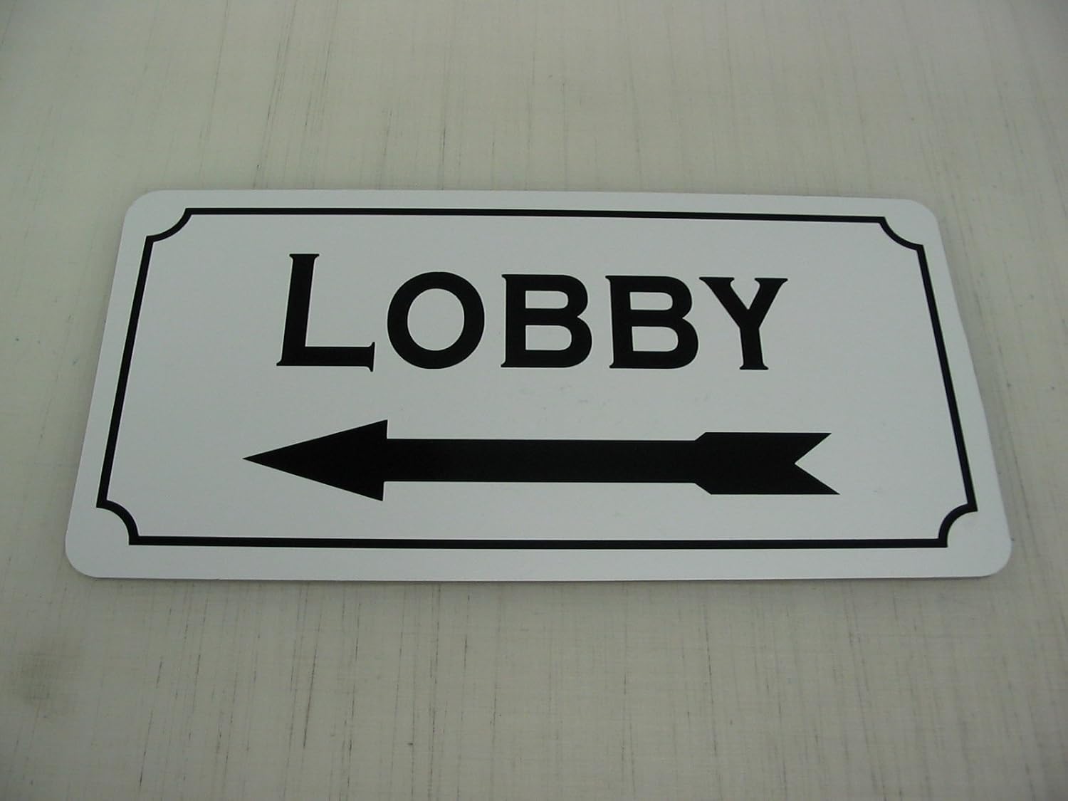 Amazon.com : Lobby with Left Arrow 6x12 Metal Sign : Office Products