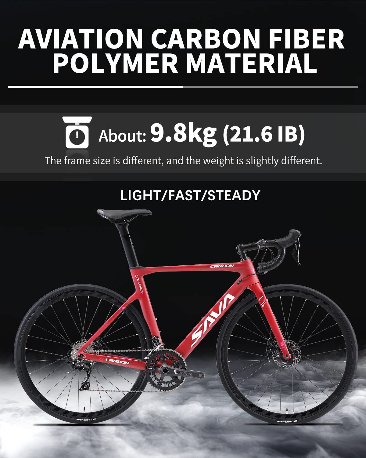 Mua SAVADECK Carbon Road Bike, T800 Carbon Fiber Frame 700C Racing ...