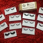 Amazon.com : 12 Pairs of Mighty Lashes 100% Human Hair False Eyelashes ...