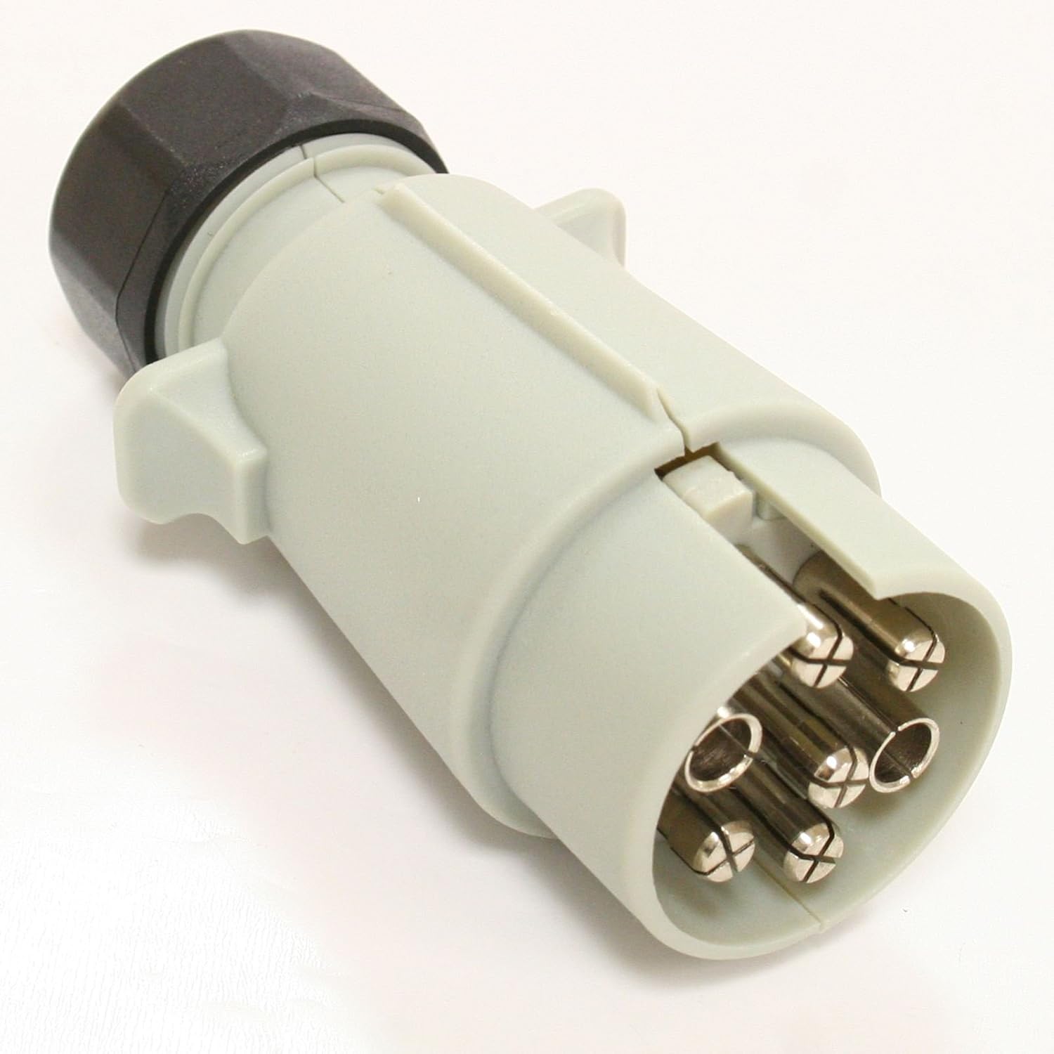 7 Pin 12S Caravan Motorhome Towing Trailer Grey Plastic Electric Plug ...