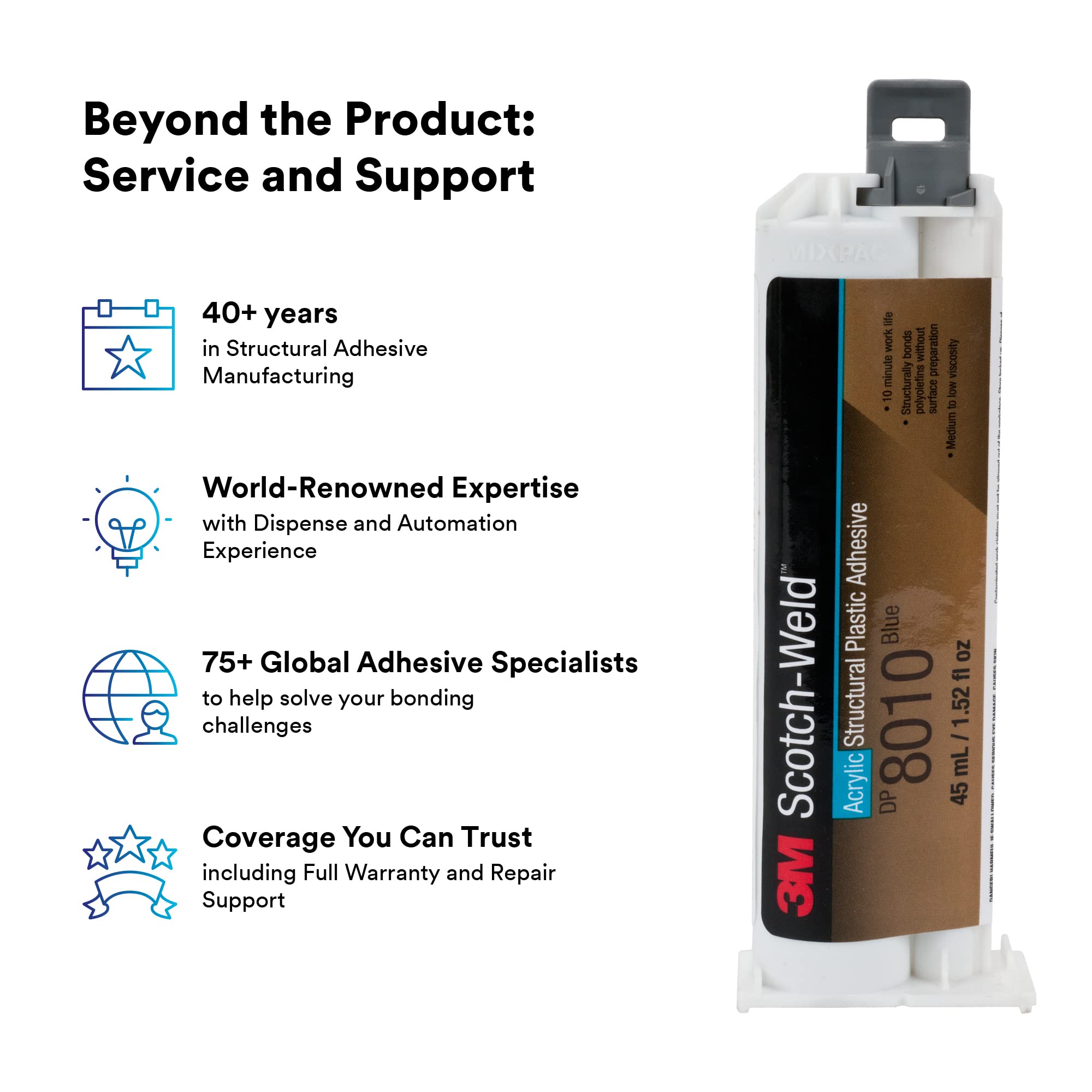 Mua Scotch-Weld Structural Plastic Adhesive DP8010, Blue, Extremely ...