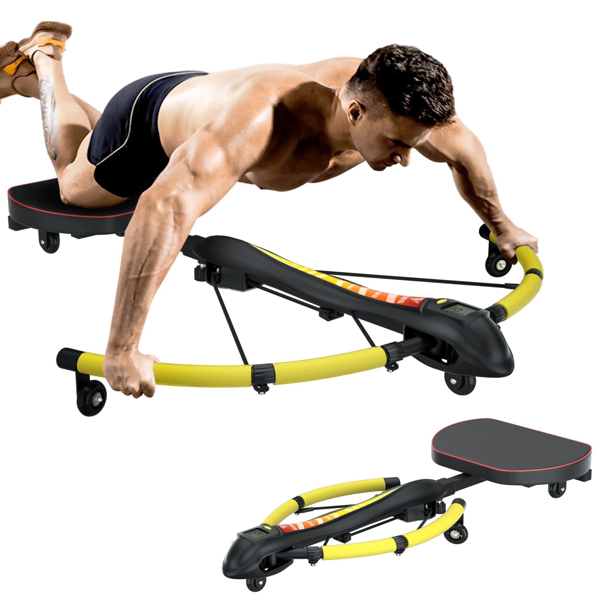 VIVITORY 4-in-1 Multi-Functional Rowing Machine AB Workout Machine ...