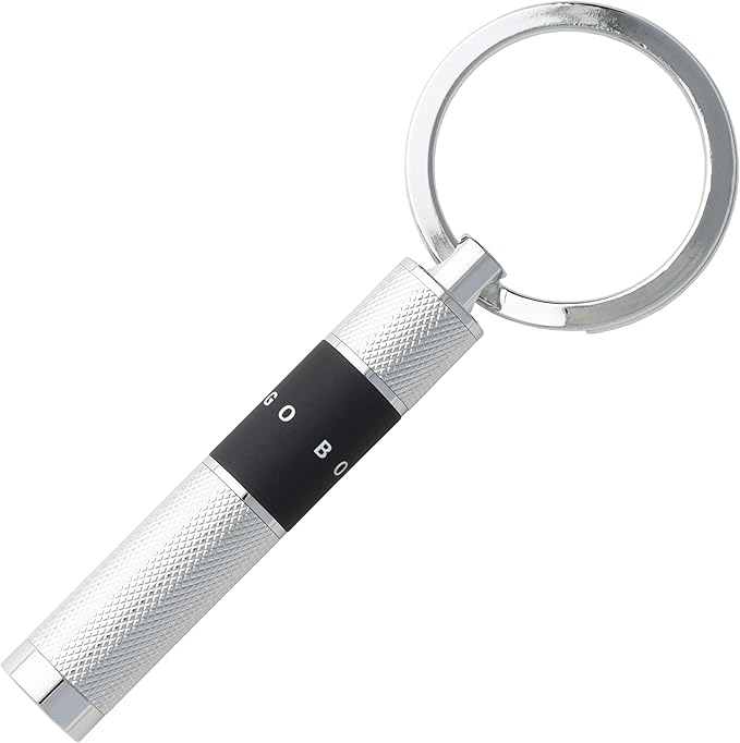 Hugo Boss Key Ring Ribbon Keyring, 6 cm,Chrome: Amazon.co.uk: Luggage